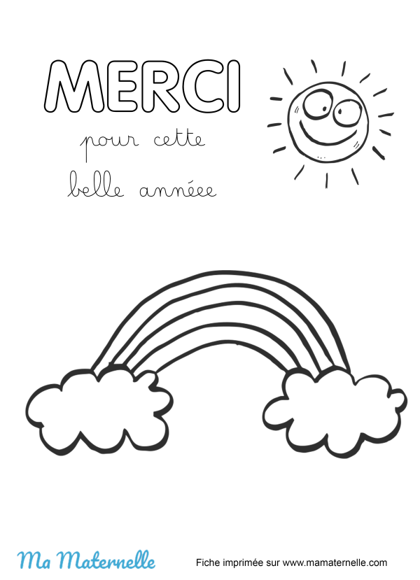 Affiche : merci pour cette année - Ma Maternelle