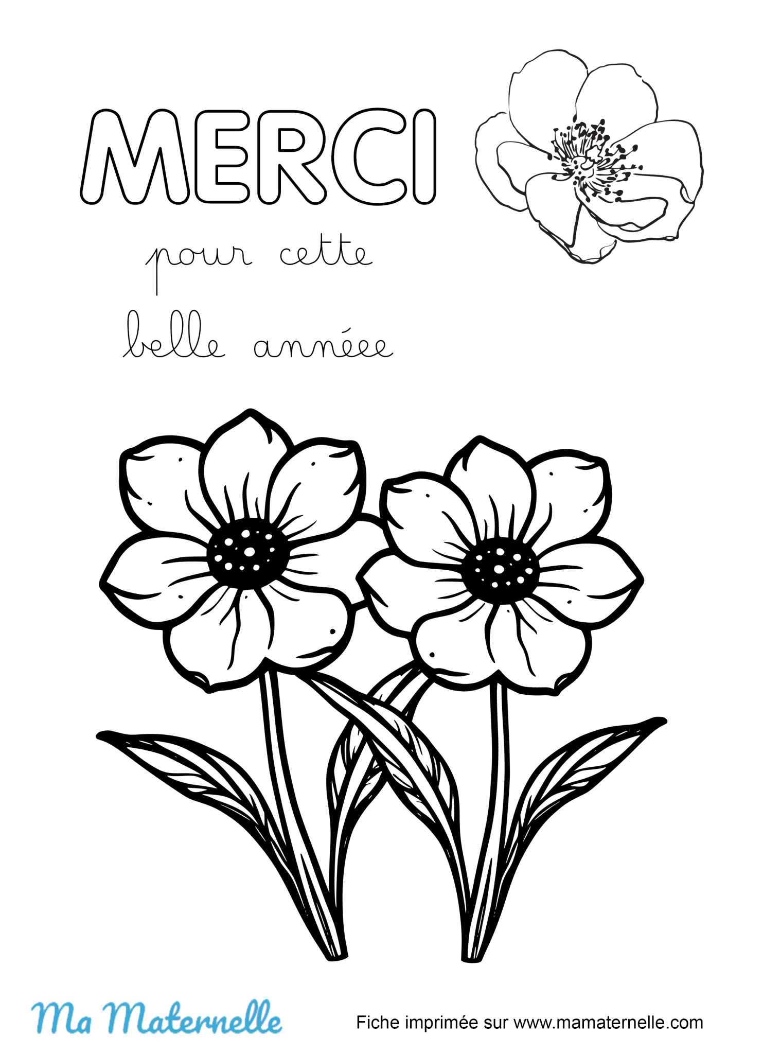 Affiche : merci pour cette année - Ma Maternelle