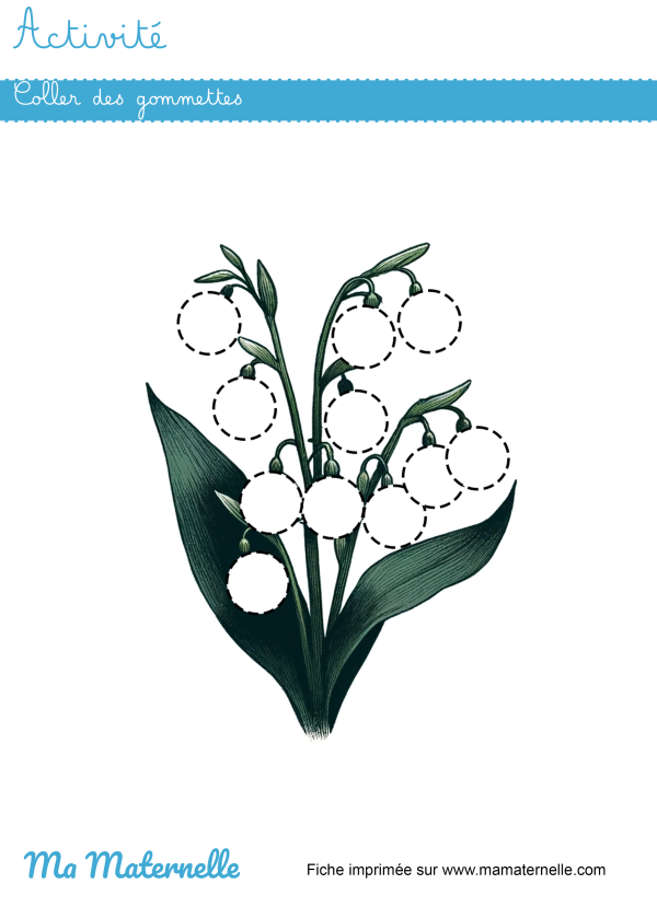Activité : coller des gommettes - Ma Maternelle
