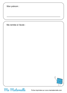 Activité : dessiner sa rentrée à l'école - Ma Maternelle