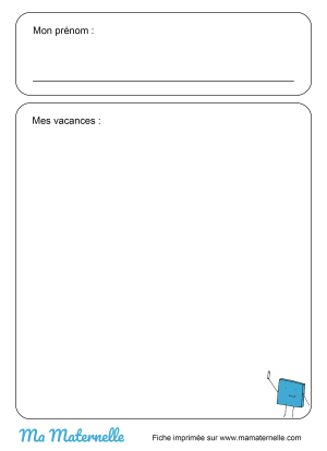 Activité : dessiner ses vacances - Ma Maternelle