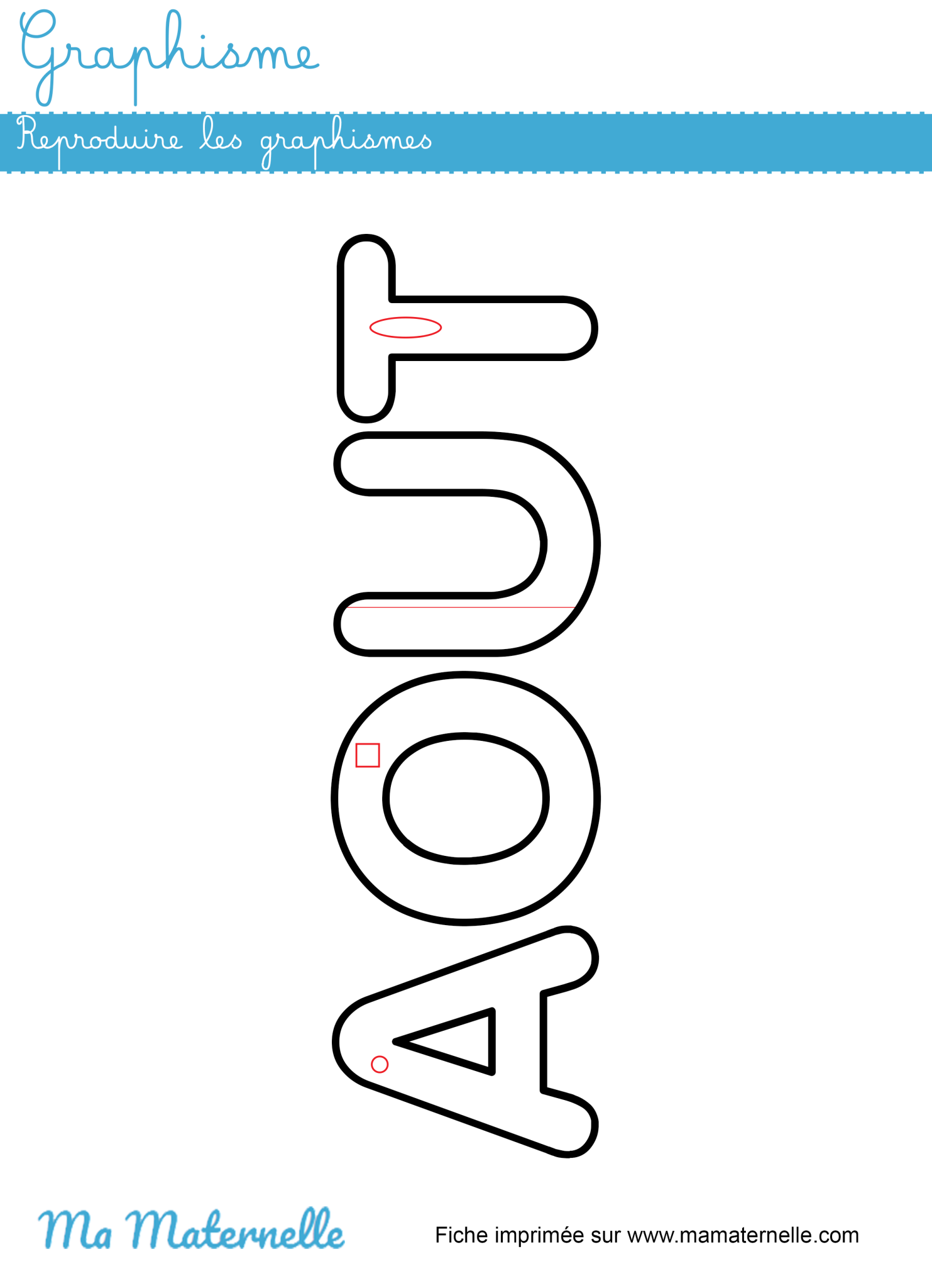 Graphisme : reproduire les graphismes - Ma Maternelle