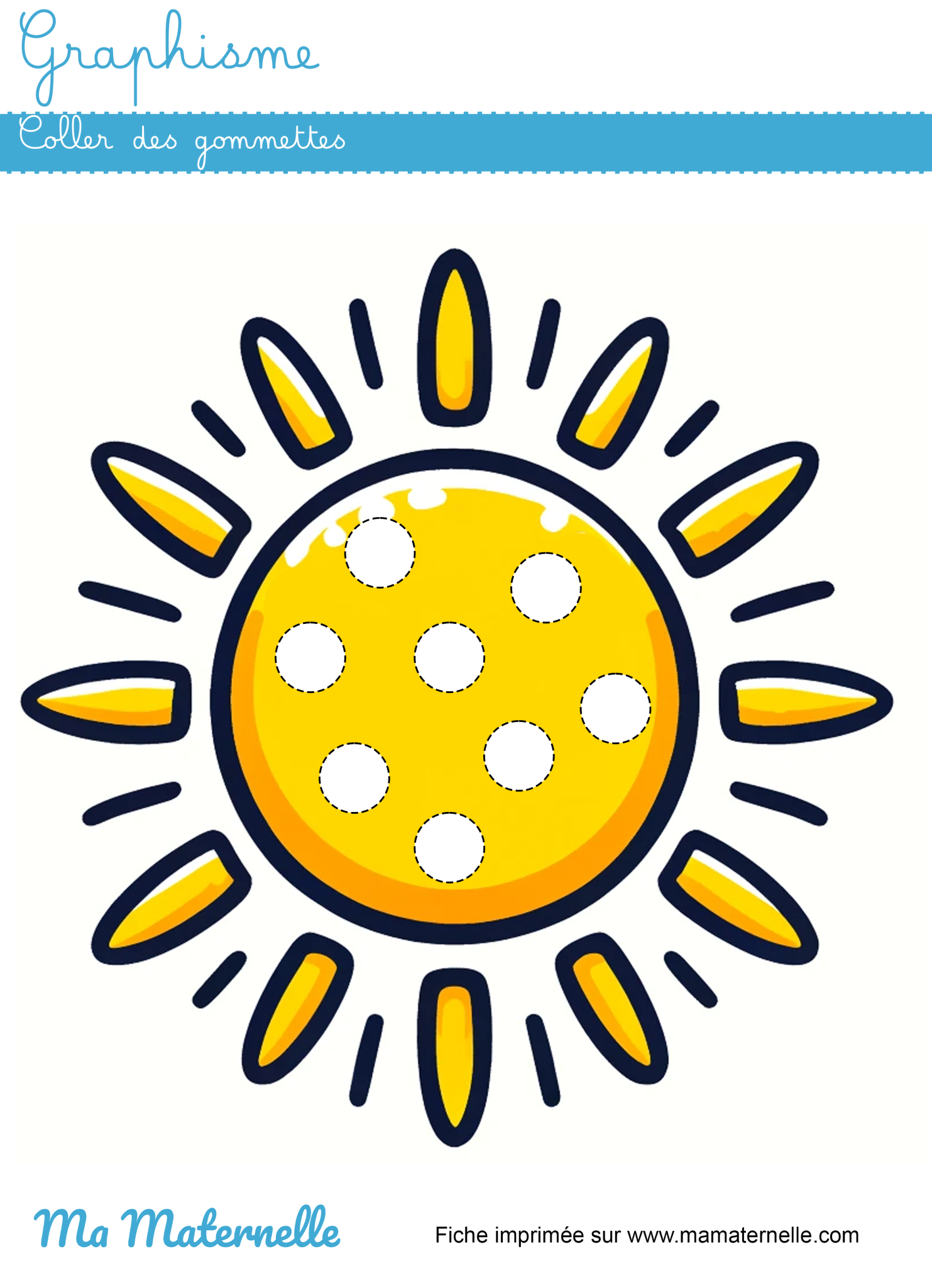 Graphisme : coller des gommettes - Ma Maternelle