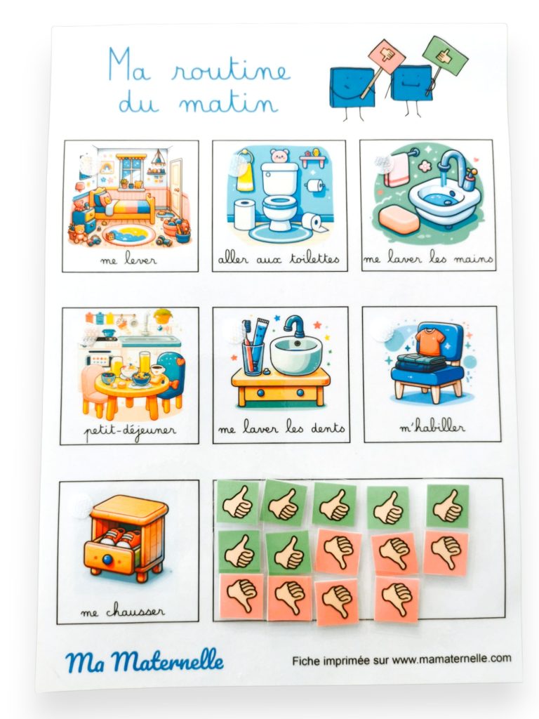 Ma routine du matin - Ma Maternelle