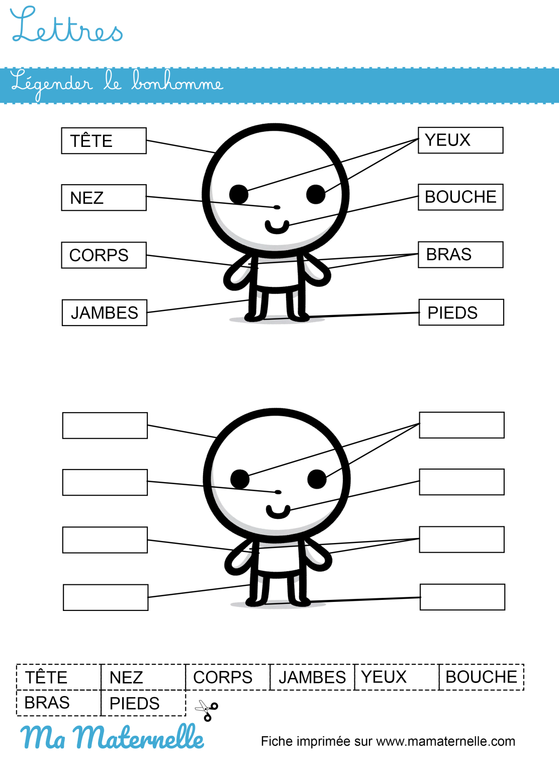 Lettres : légender - Ma Maternelle