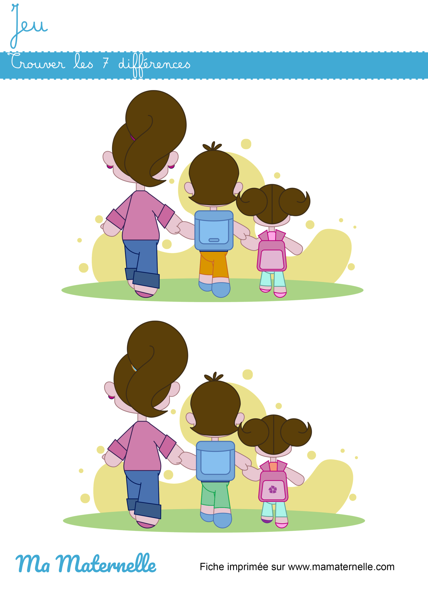 Jeu : trouver les différences - Ma Maternelle