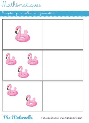 Mathématiques : compter puis coller des gommettes - Ma Maternelle