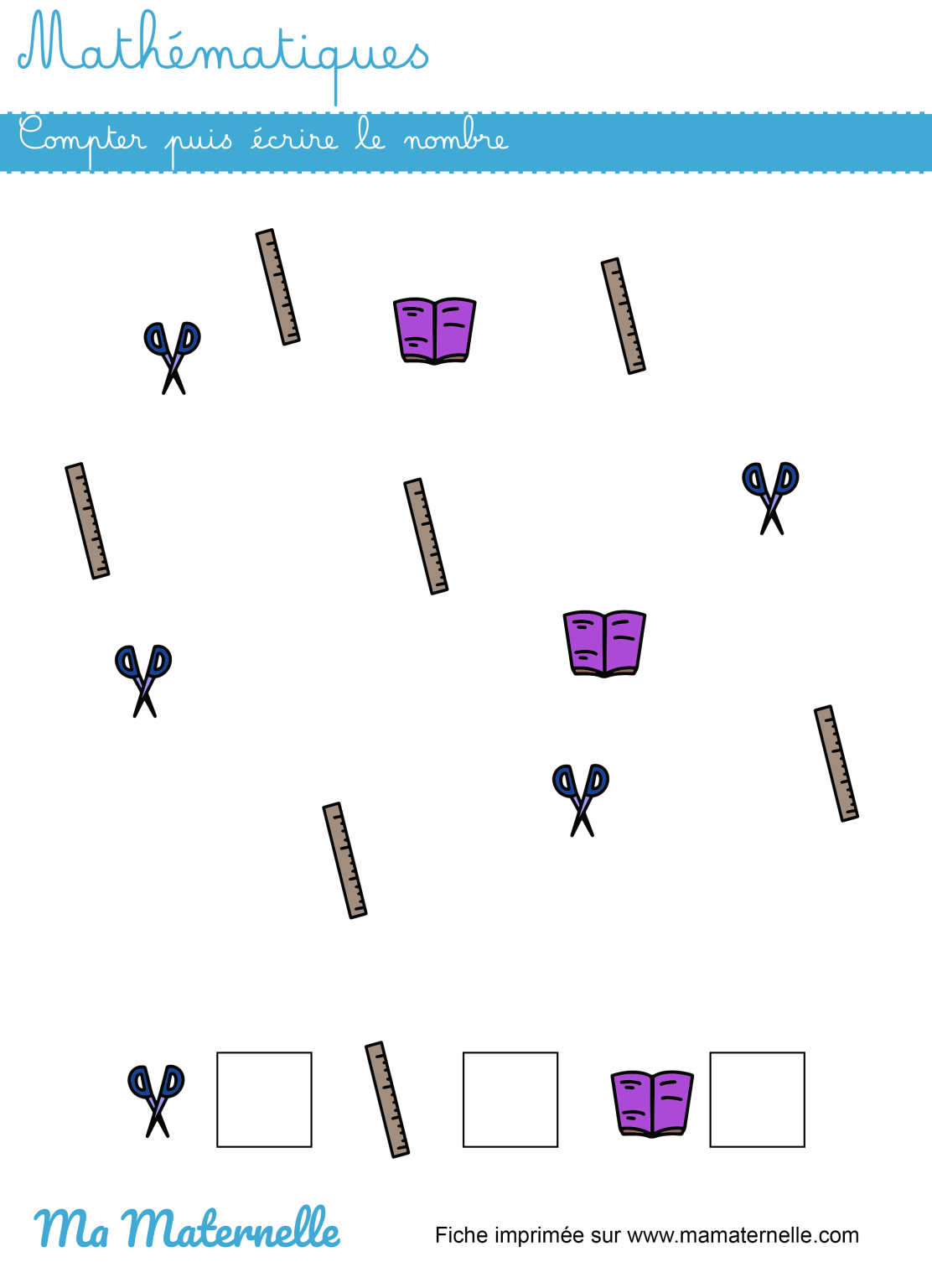 Mathématiques : compter puis écrire le nombre - Ma Maternelle