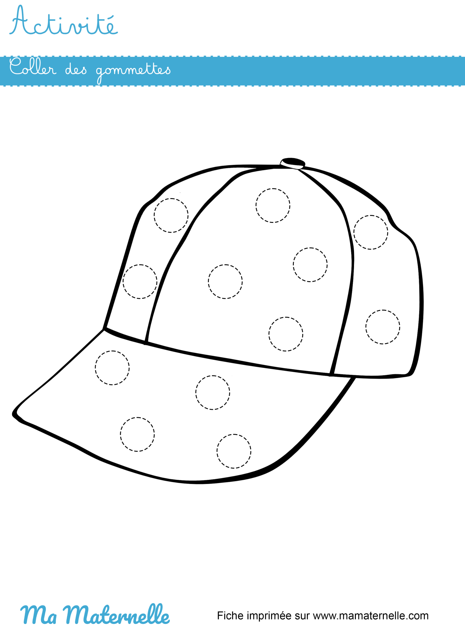 Activité : coller des gommettes - Ma Maternelle