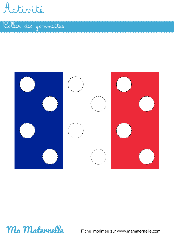 Activité : coller des gommettes - Ma Maternelle
