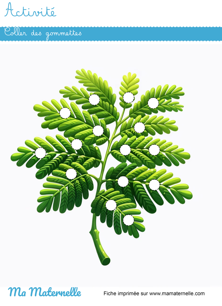 Activité : coller des gommettes - Ma Maternelle