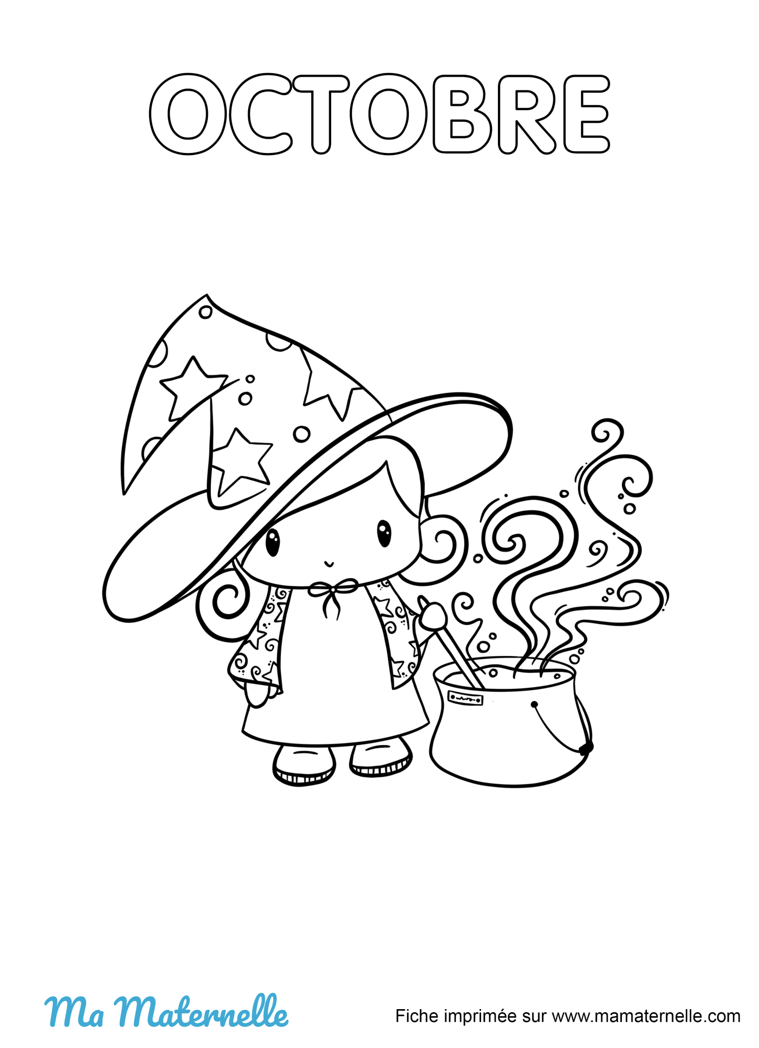 Coloriage du mois d'octobre - Ma Maternelle