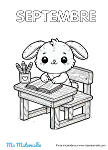 Coloriage du mois de septembre - Ma Maternelle