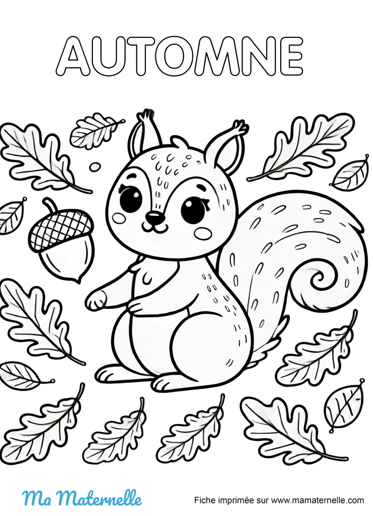 Coloriage : automne - Ma Maternelle