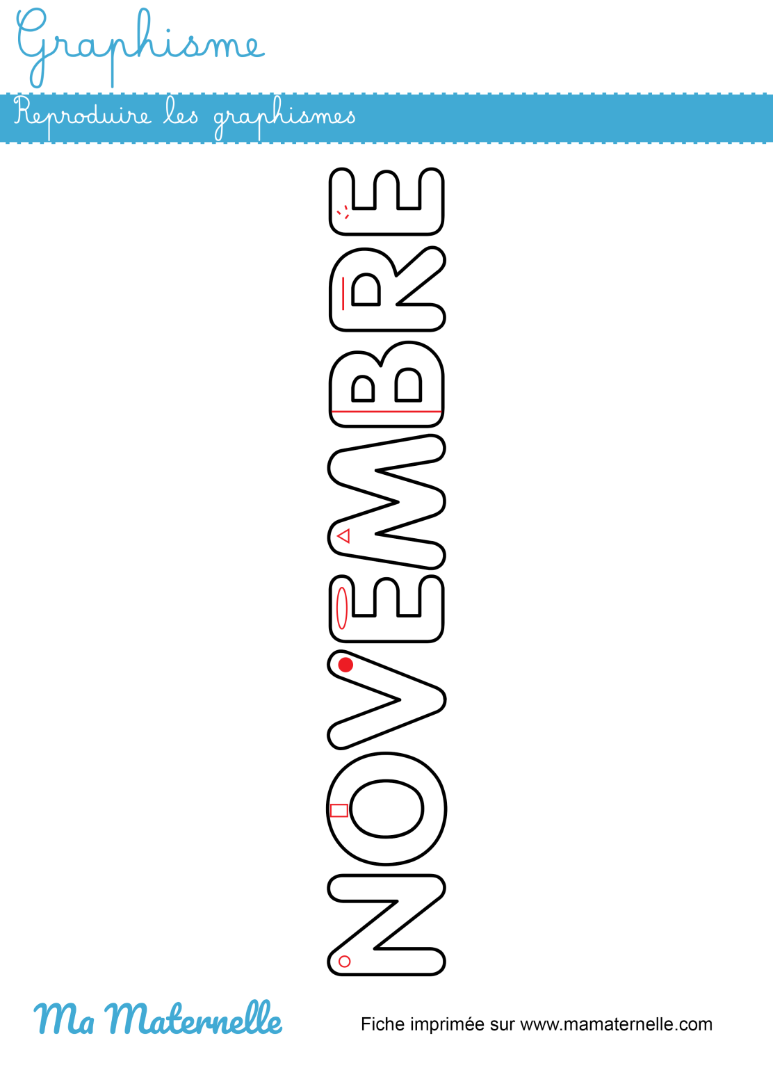 Graphisme : reproduire les graphismes - Ma Maternelle