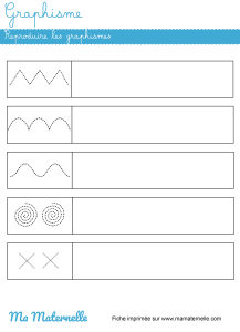 Graphisme : reproduire les graphismes - Ma Maternelle