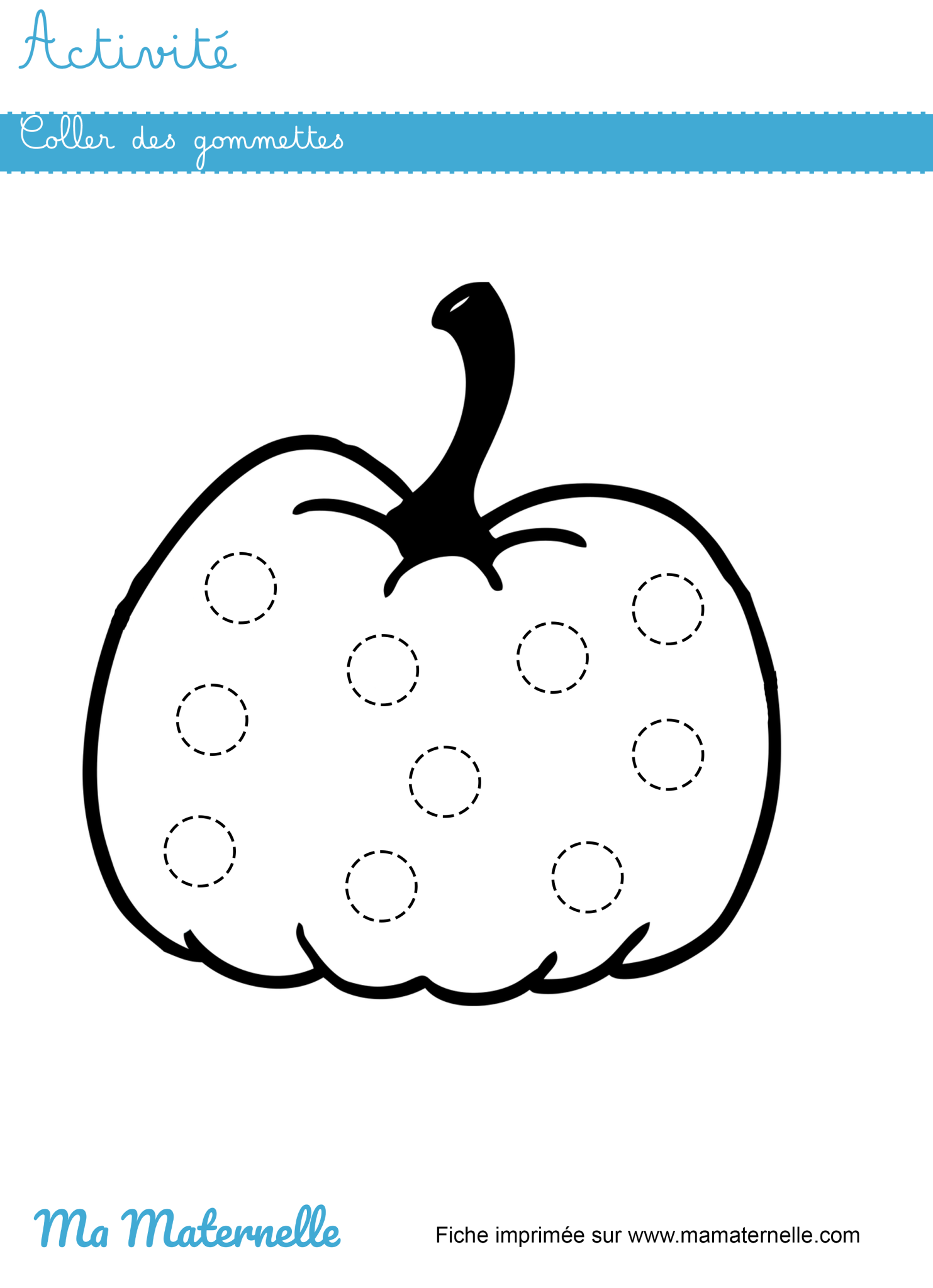 Activité : coller des gommettes - Ma Maternelle