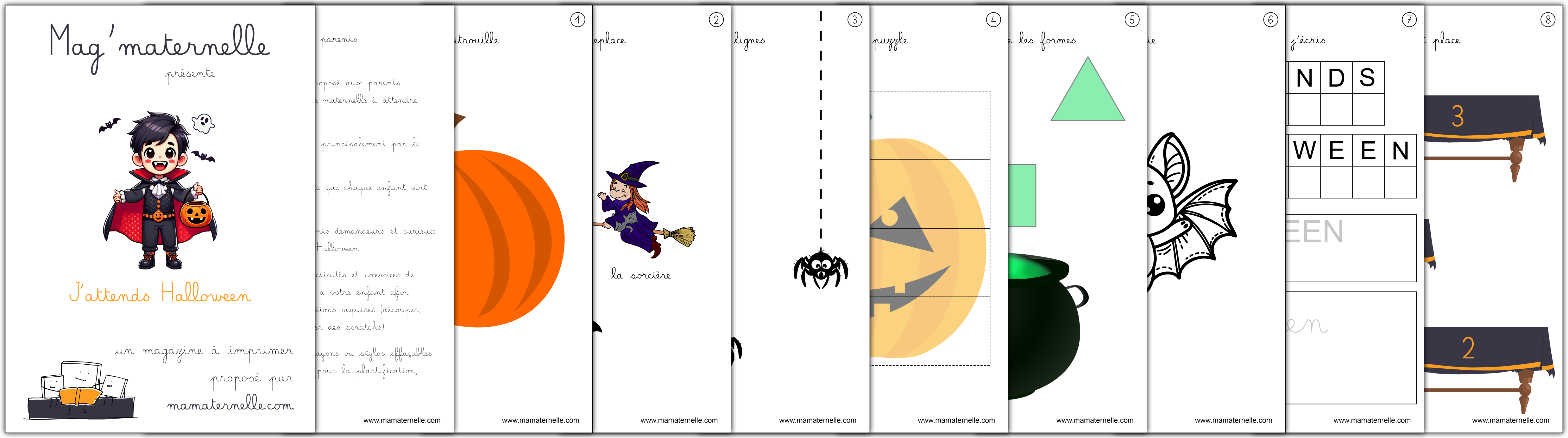 Cahier d'activités : J'attends Halloweeen - Ma Maternelle