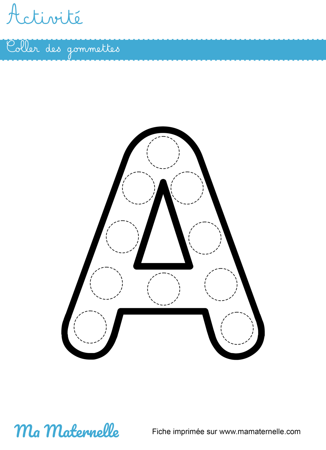 Activité : coller des gommettes - Ma Maternelle