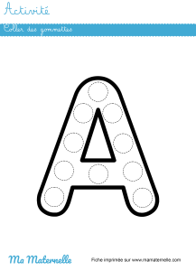 Activité : coller des gommettes - Ma Maternelle
