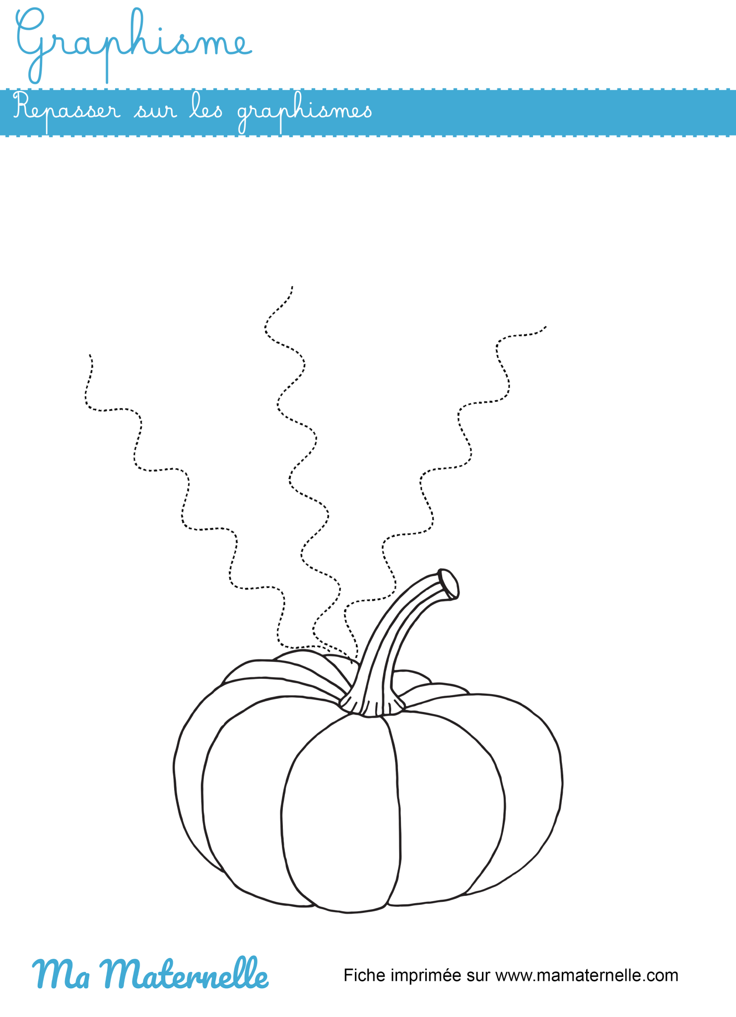 Graphisme : repasser sur les graphismes - Ma Maternelle