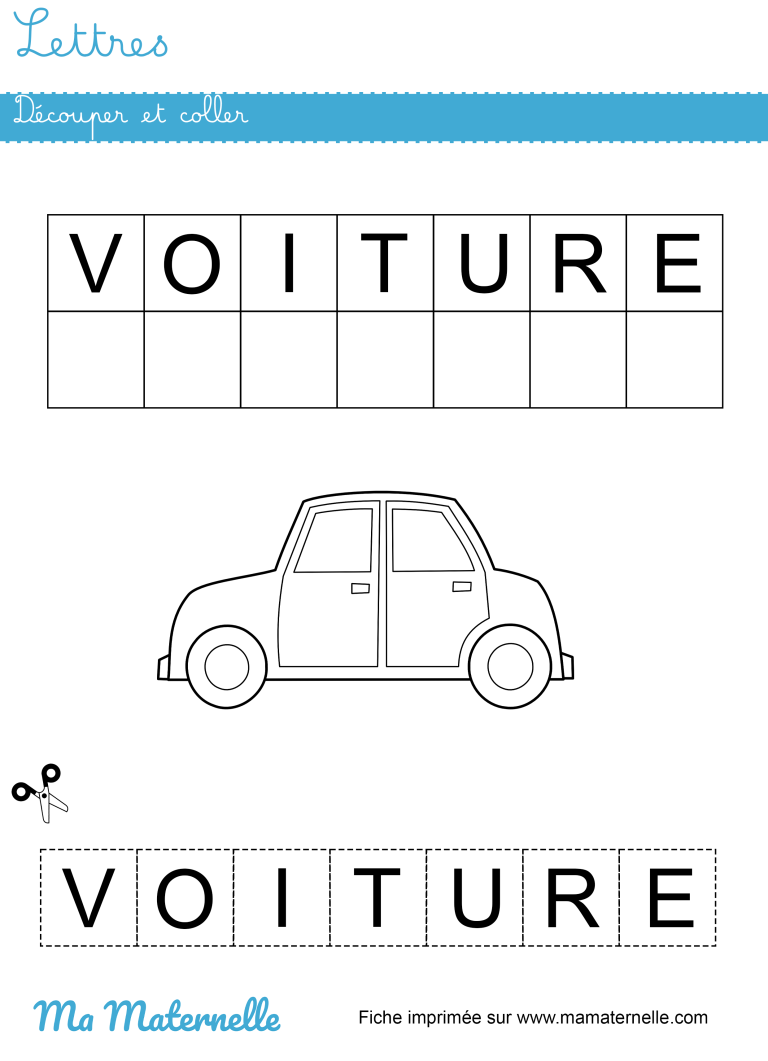 Lettres : découper et coller - Ma Maternelle