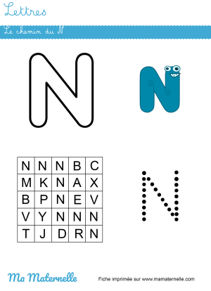 Lettres : le chemin du N - Ma Maternelle