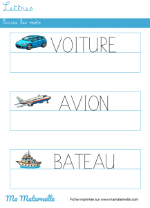 Lettres : écrire les mots - Ma Maternelle