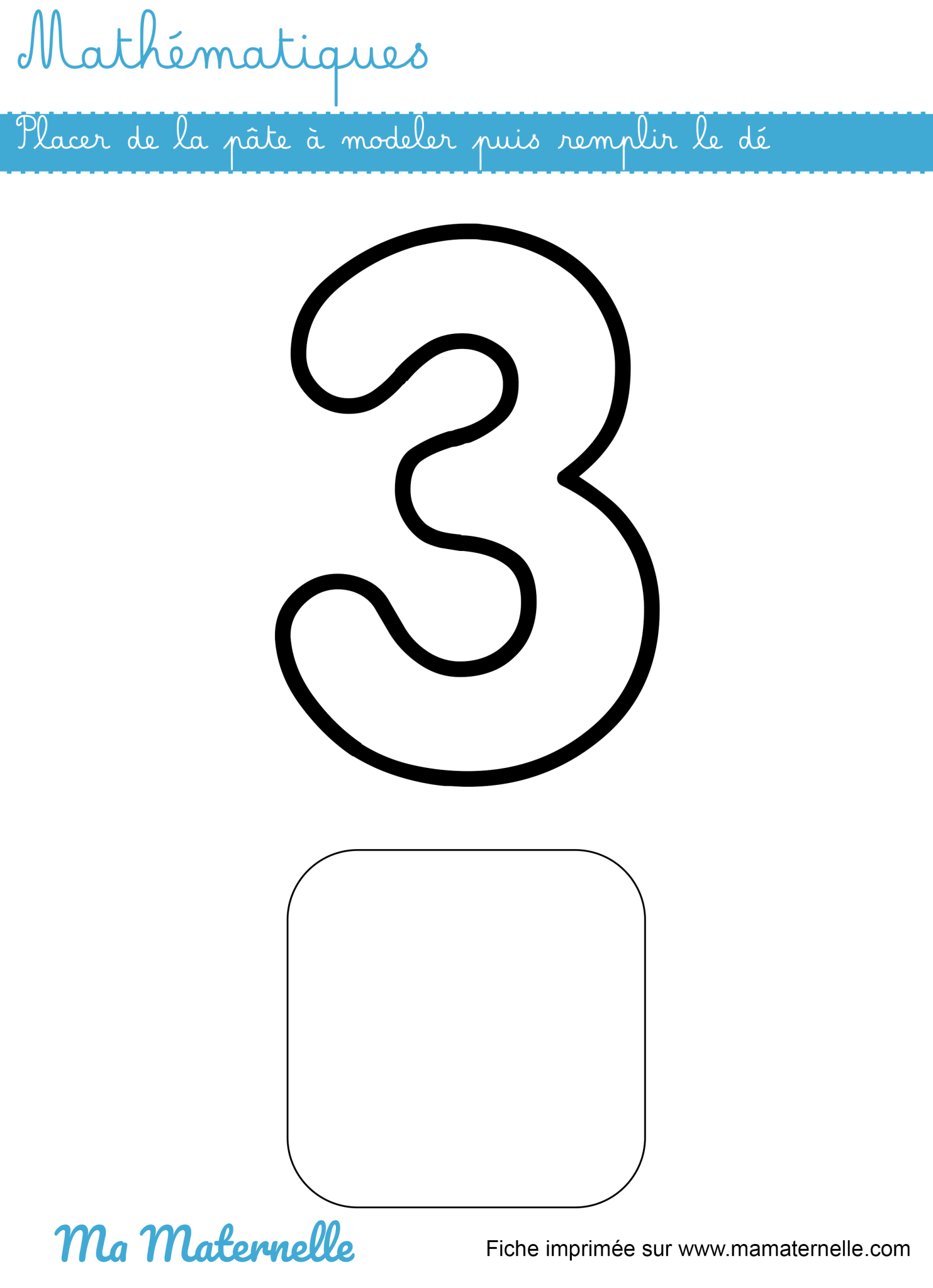 Mathématiques : placer de la pâte à modeler - Ma Maternelle