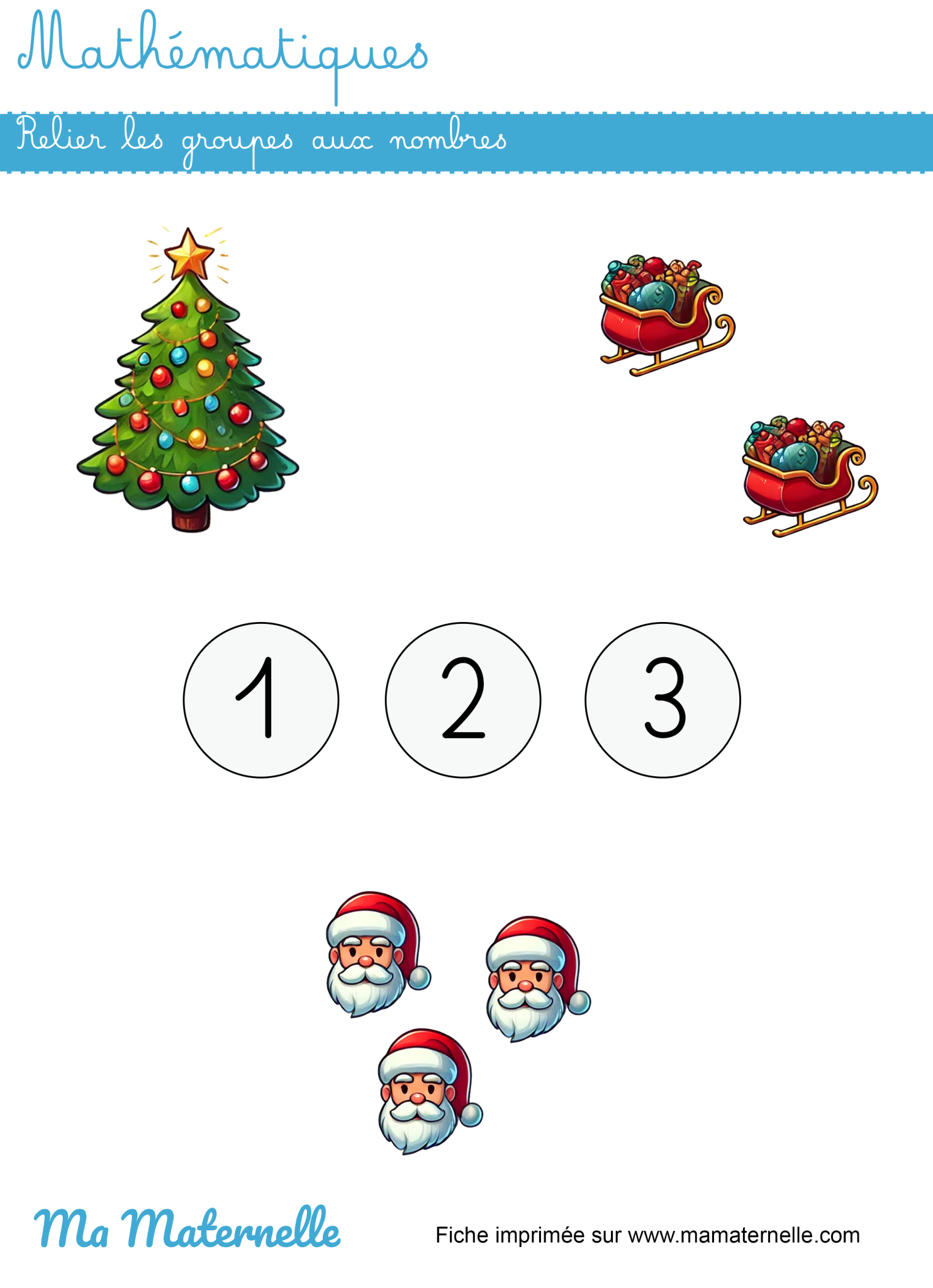 Mathématiques : relier les groupes aux nombres - Ma Maternelle