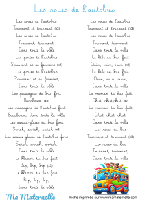 Chanson : les roues de l'autobus - Ma Maternelle