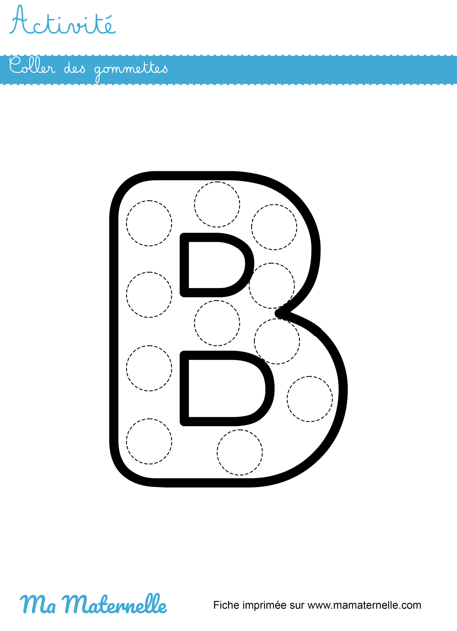 Activité : coller des gommettes - Ma Maternelle