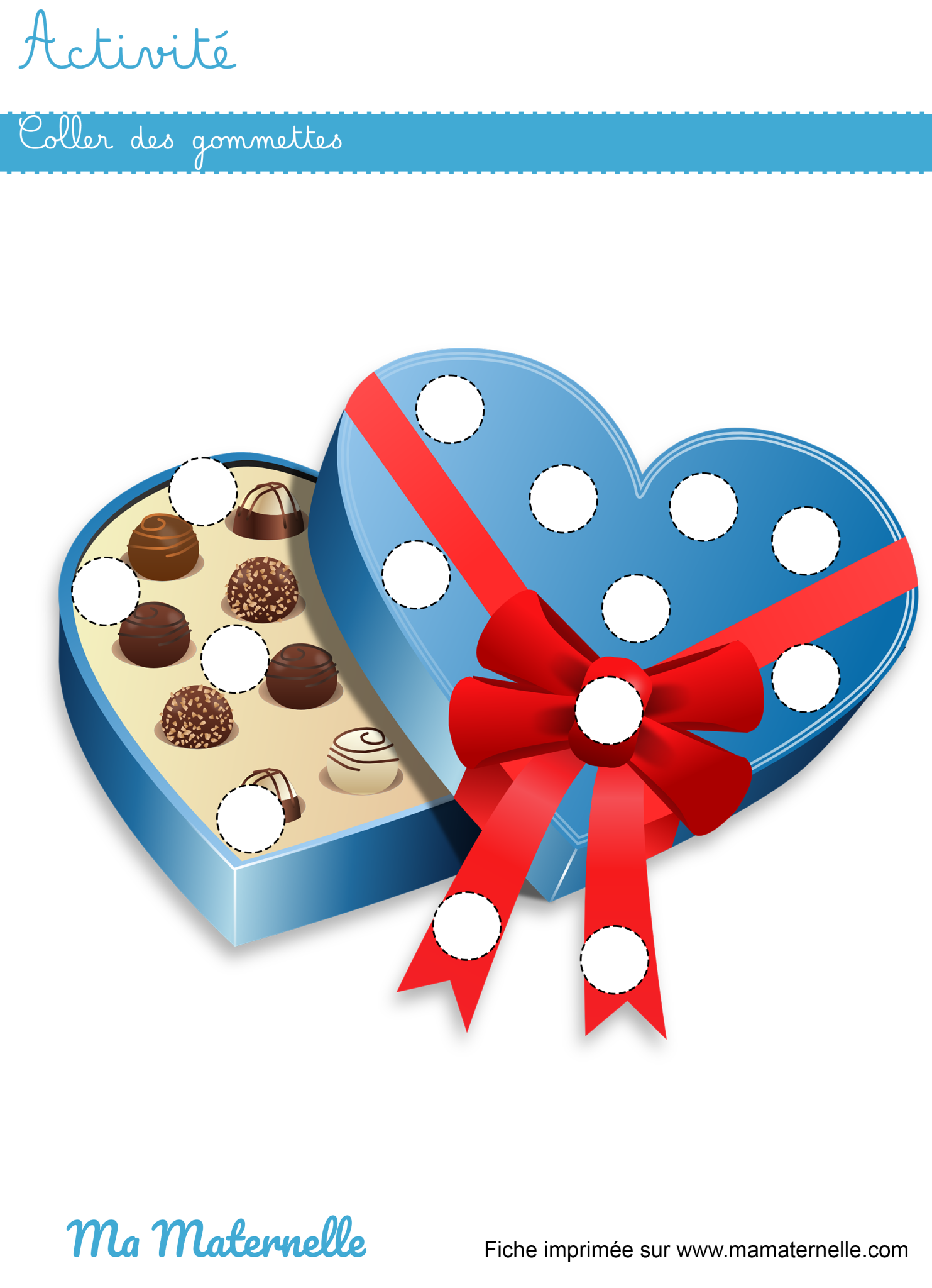 Activité : coller des gommettes - Ma Maternelle