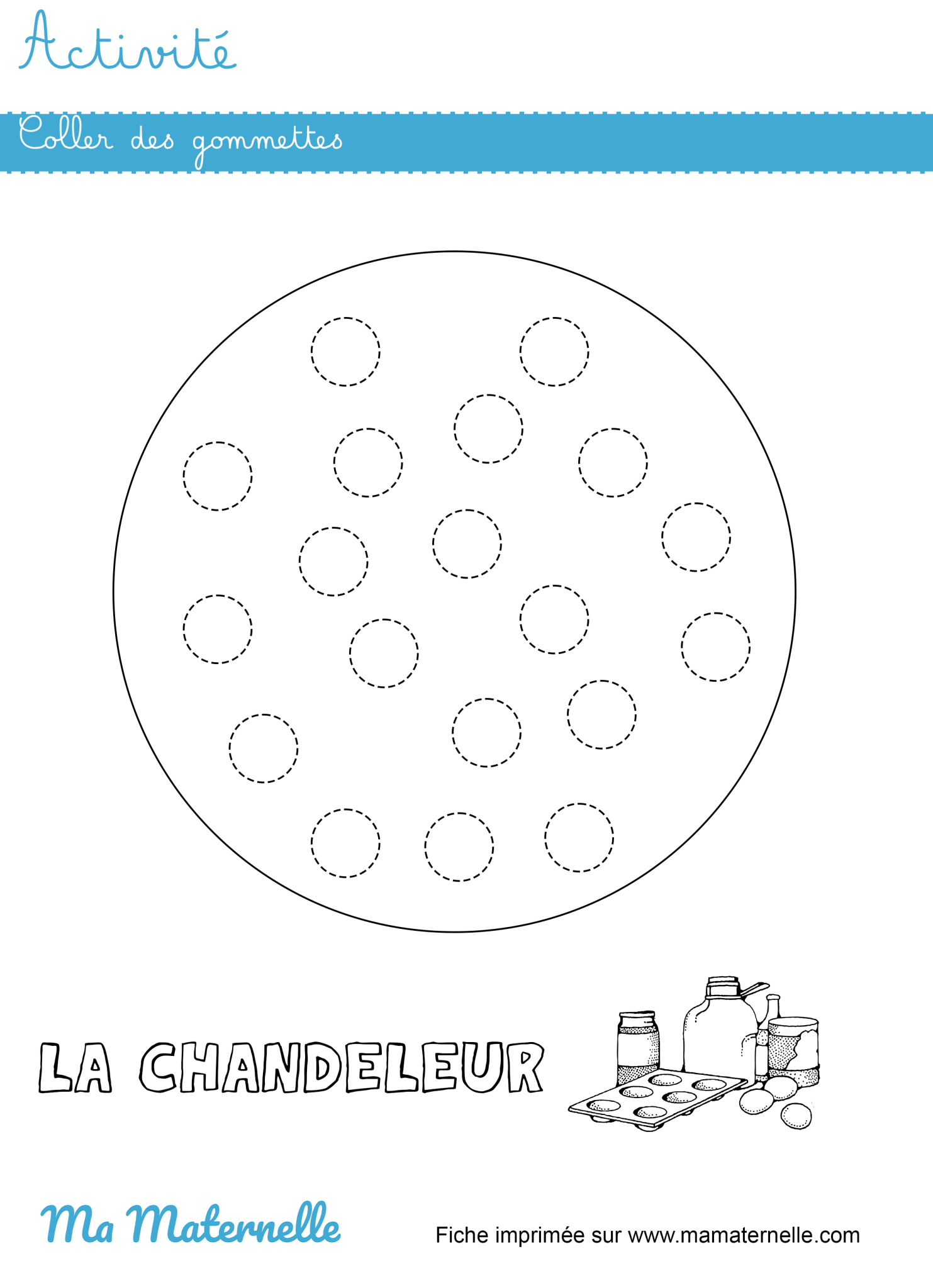 Activité : coller des gommettes - Ma Maternelle