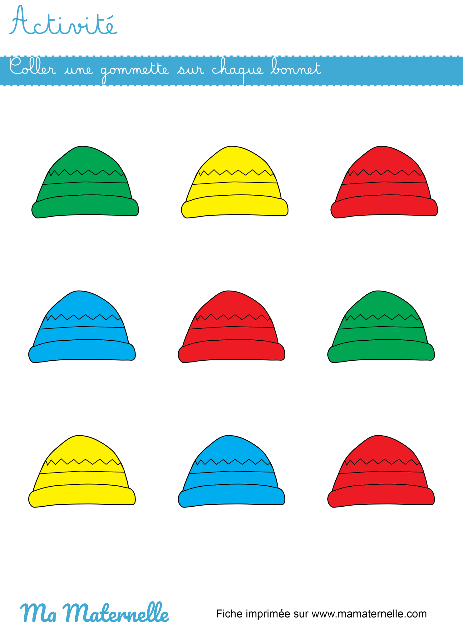 Activité : coller une gommette - Ma Maternelle