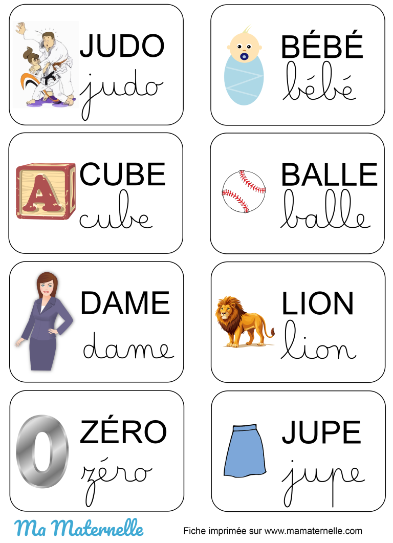 Lettres : fiches d'écriture ou de lecture - Ma Maternelle