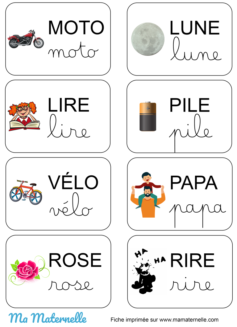 Lettres : fiches d'écriture ou de lecture - Ma Maternelle