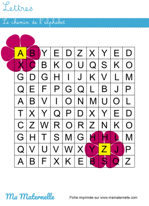 Lettres : le chemin de l'alphabet - Ma Maternelle