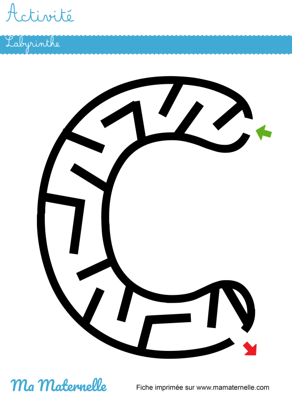 Activité : labyrinthe - Ma Maternelle