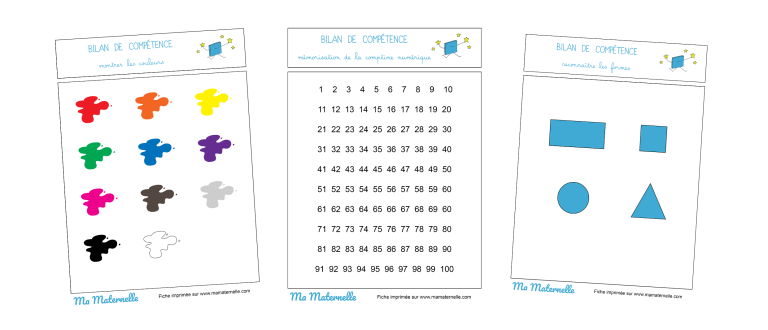 Les bilans d'évaluations en maternelle - Ma Maternelle