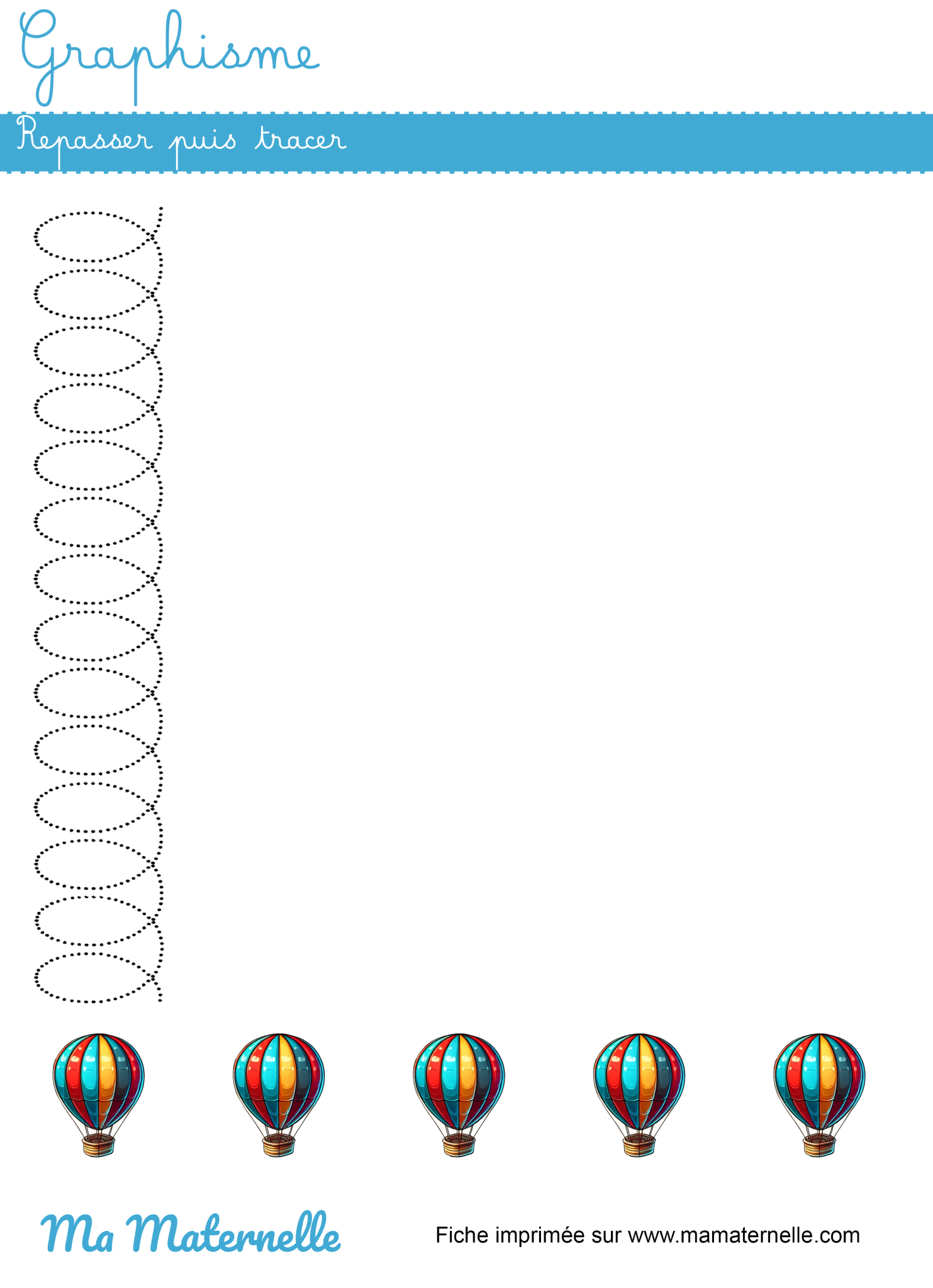 Graphisme : repasser puis tracer - Ma Maternelle