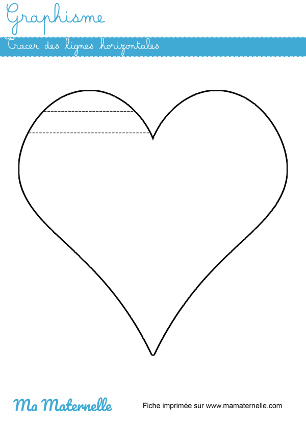 Graphisme : tracer des lignes horizontales - Ma Maternelle