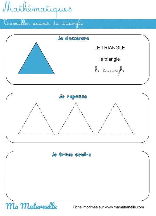 Mathématiques : travailler autour du triangle - Ma Maternelle