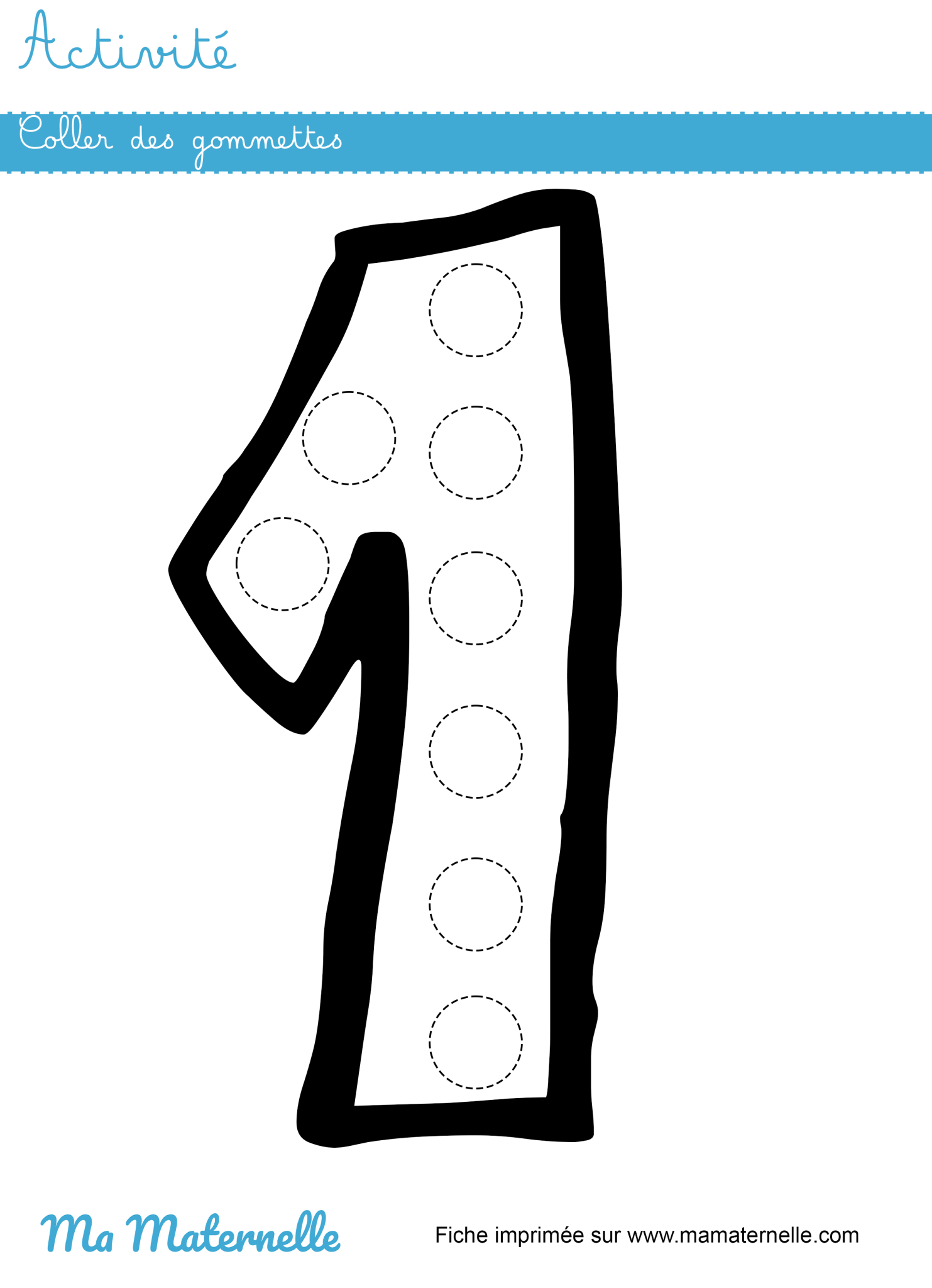 Activité : coller des gommettes - Ma Maternelle