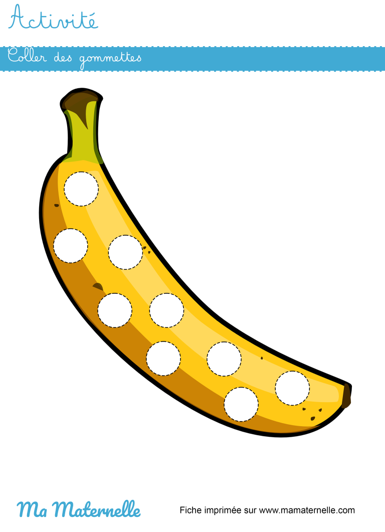 Activité : coller des gommettes - Ma Maternelle