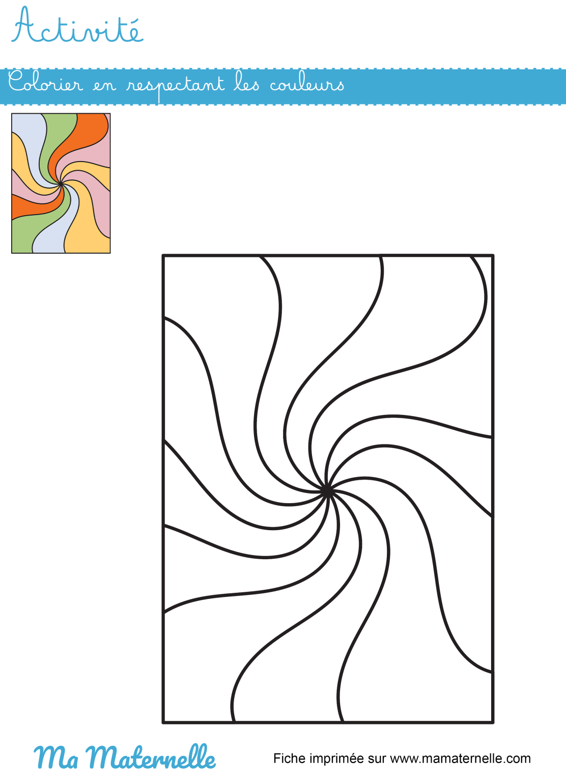 Activité : colorier en respectant les couleurs - Ma Maternelle