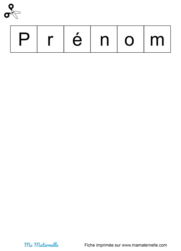 Mon prénom - Ma Maternelle