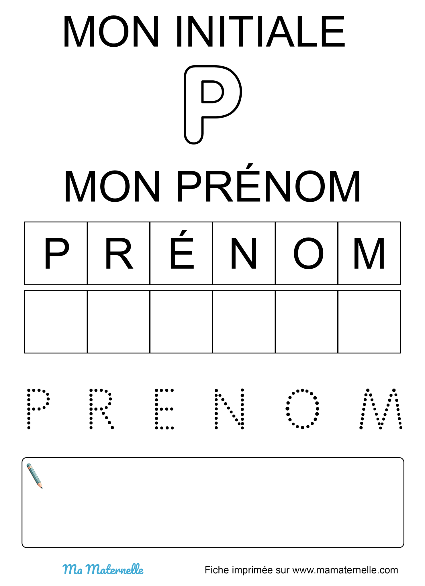 Mon prénom - Ma Maternelle