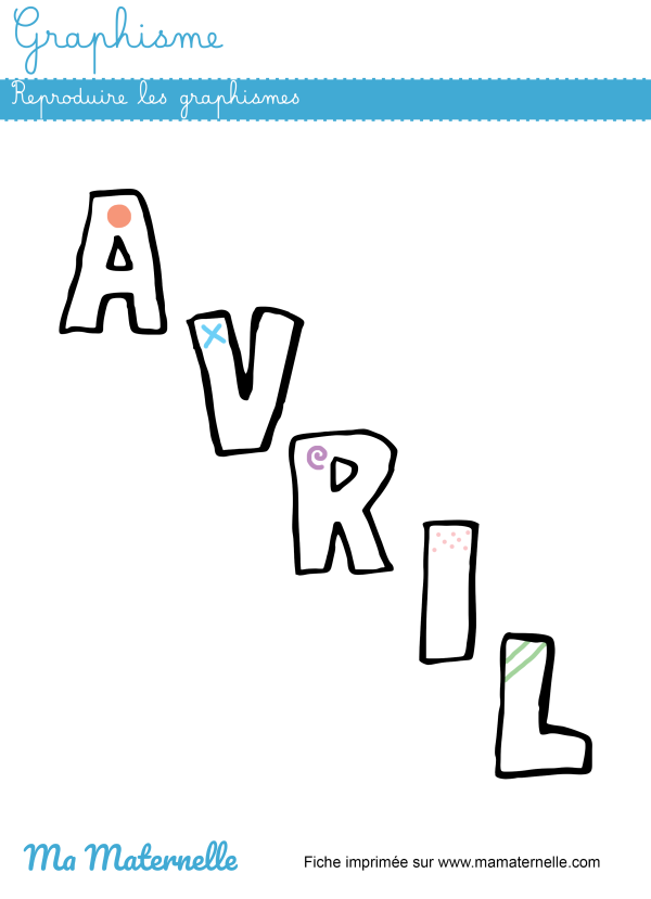 Graphisme : reproduire les graphismes - Ma Maternelle
