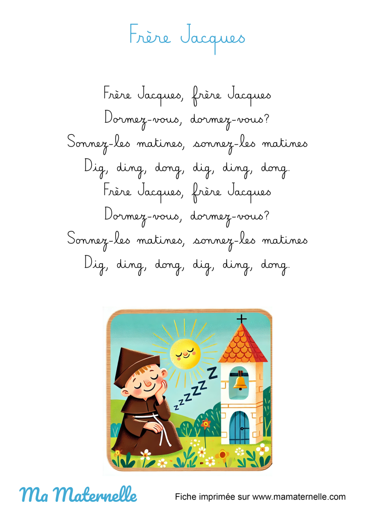 Comptine : Frère Jacques - Ma Maternelle